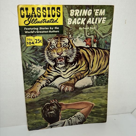 Other | Vintage 1953 Classics Illustrated 14 Bring Em Back Alive Magazine Comic Book | Poshmark